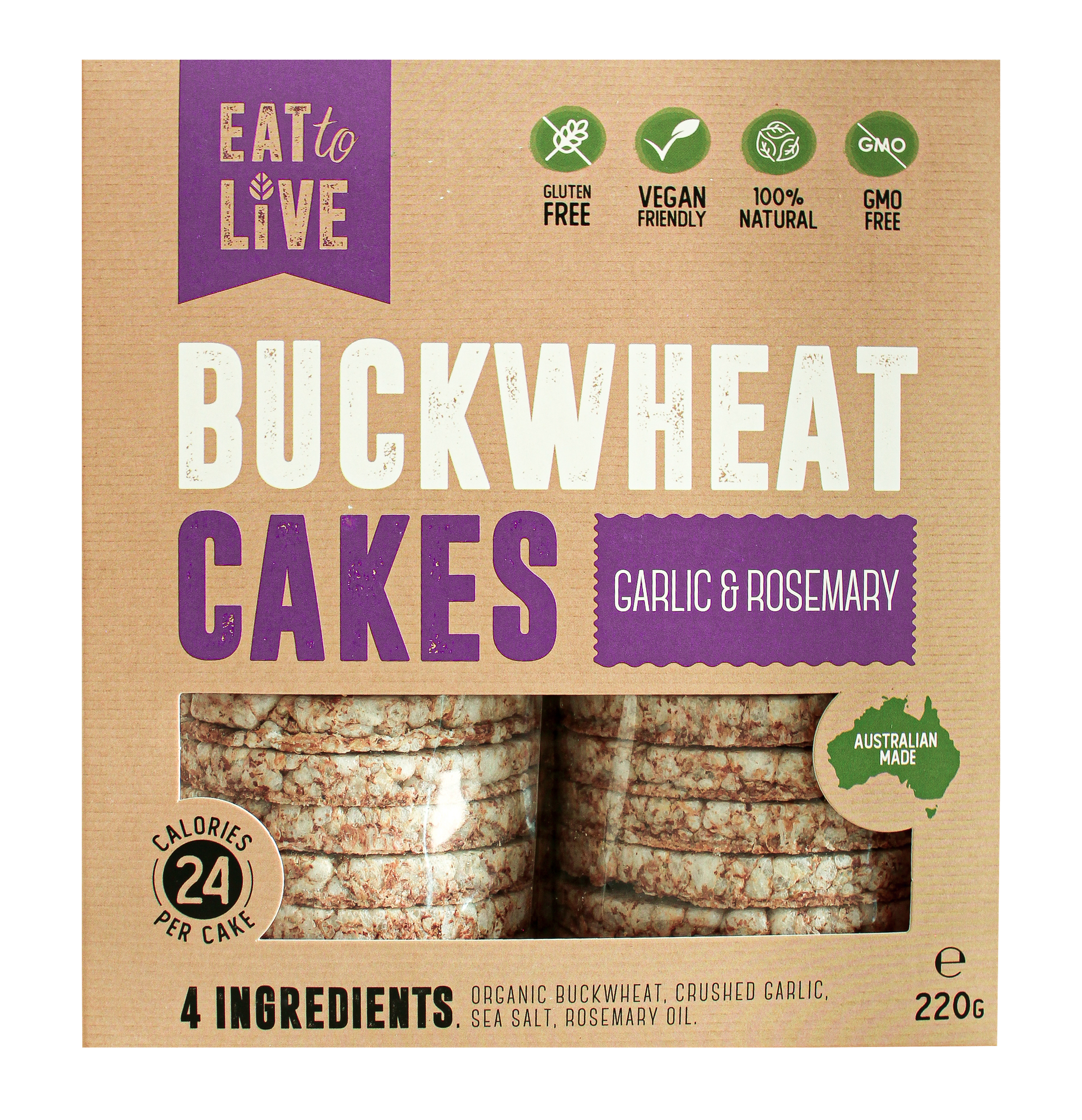 BUCKWHEAT CAKES │with Garlic & Rosemary │Gluten Free │Australian made