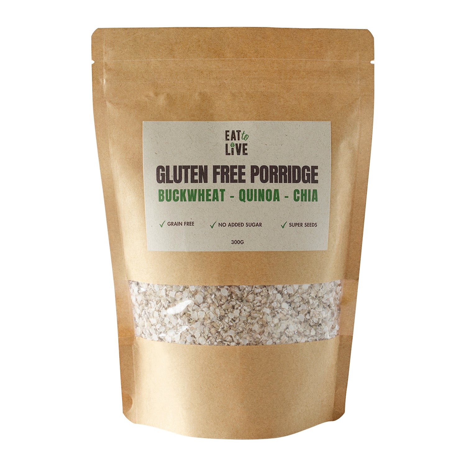 Gluten Free Porridge - Buckwheat, Quinoa & Chia (Grain Free, Sugar Fre